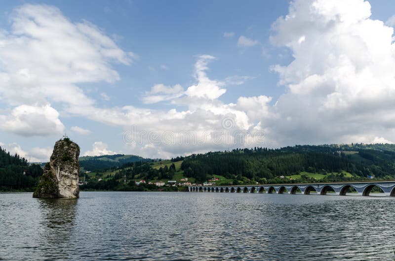 Bicaz Lake stock photo. Image of carpathians, cloudscape - 7741374