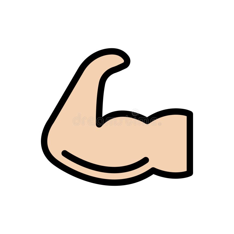 Bicep flat color icon stock vector. Illustration of male - 192939865