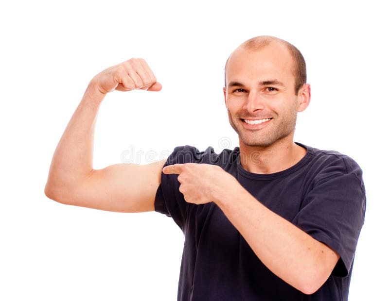 Biceps boasting stock photo. Image of friendly, biceps - 13243110
