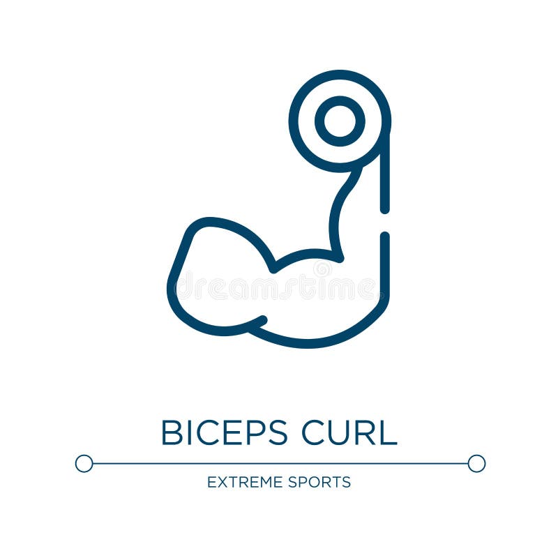 Outline Biceps Vector Icon. Isolated Black Simple Line Element ...