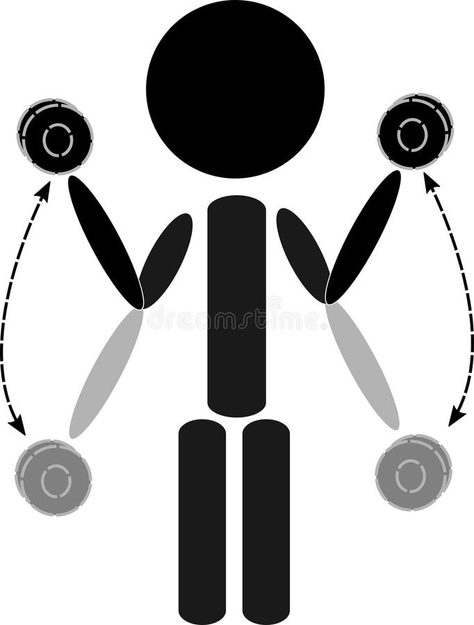 Biceps Curls Workout Stick Figure Reference Stock Illustration ...