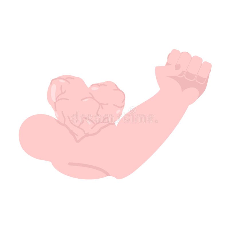 Biceps Heart Bodybuilder. Main Muscle of Athlete Stock Vector ...