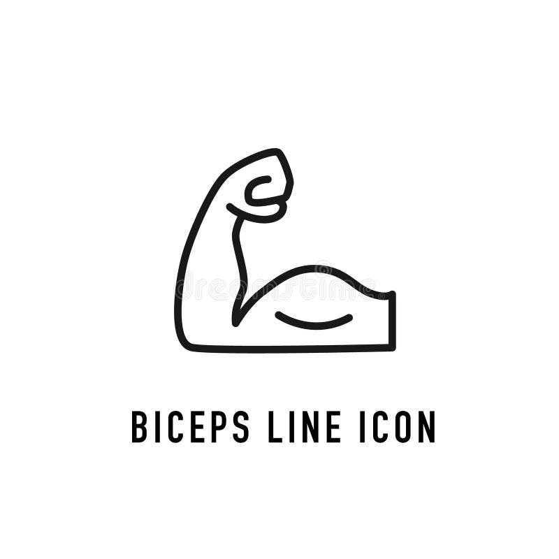 Arm Biceps Icon, Outline Style Stock Vector - Illustration of pump ...