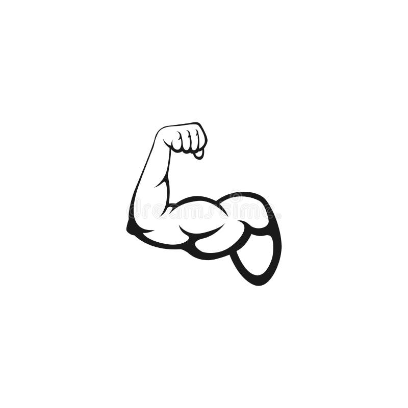 Biceps Muscle Icon Logo Vector Design Template. Strong Arm, Muscle Arm ...