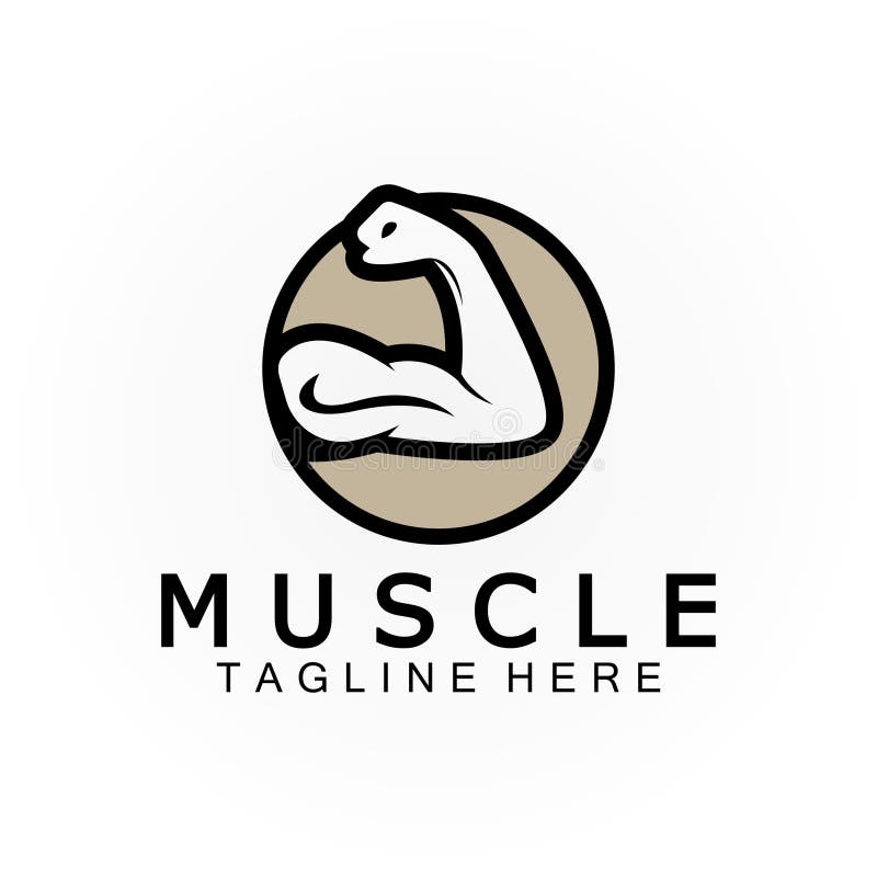 Biceps Muscle Icon Logo Vector Design Template Stock Vector ...