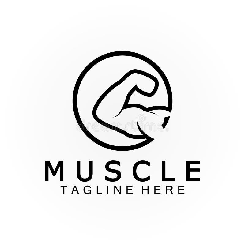 Biceps Muscle Icon Logo Vector Design Template Stock Vector ...