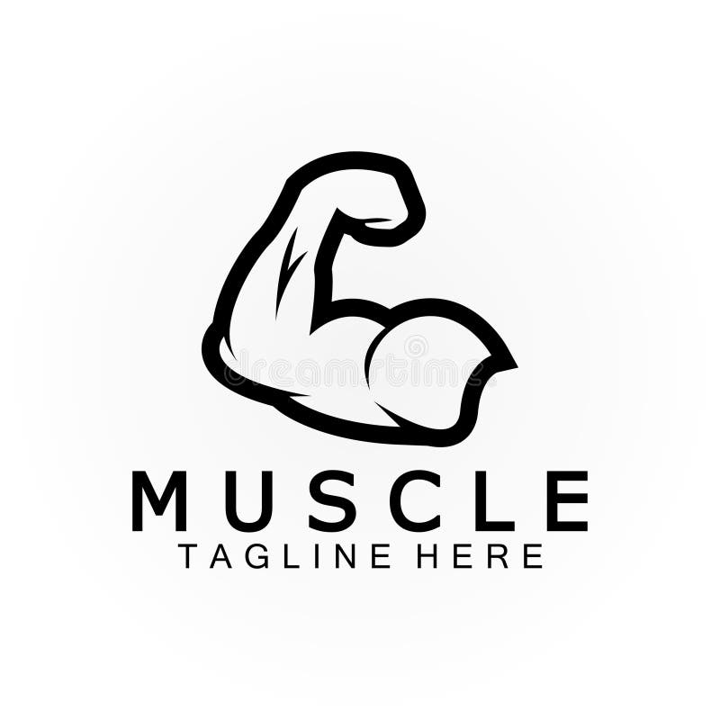 Biceps Muscle Icon Logo Vector Design Template Stock Vector ...