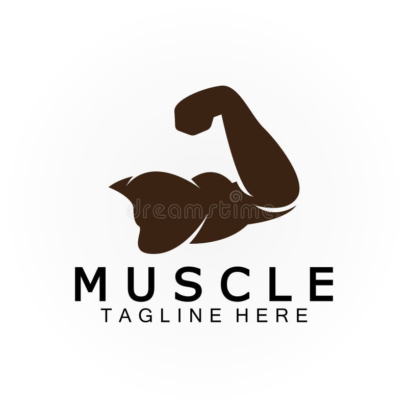 Biceps Muscle Icon Logo Vector Design Template Stock Vector ...