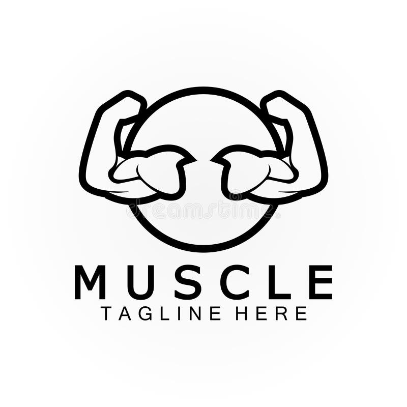 Biceps Muscle Icon Logo Vector Design Template Stock Vector ...