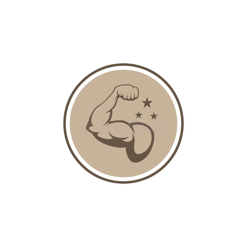 Biceps Muscle Icon Logo Vector Design Template. Strong Arm, Muscle Arm ...