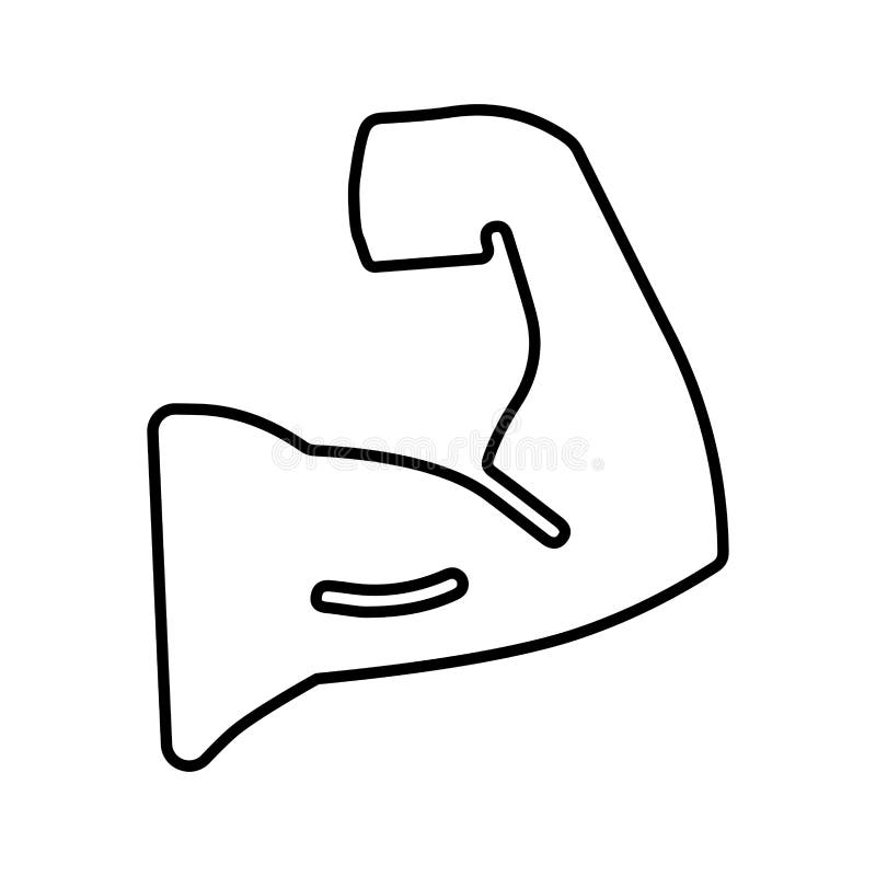 Biceps, Muscle Line Icon. Outline Vector Stock Illustration ...