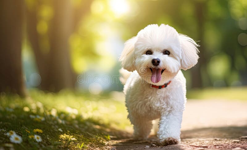 Bichon Frise Dog stock illustration. Illustration of outside - 331611563