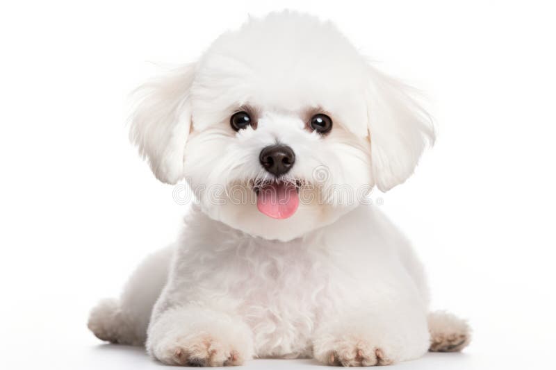 Bichon Frise Dog Sitting on a White Background Stock Illustration ...