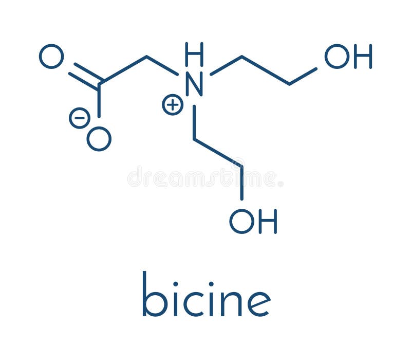 Bicine Buffering Agent Molecule. 3D Rendering. Atoms are Represented As ...
