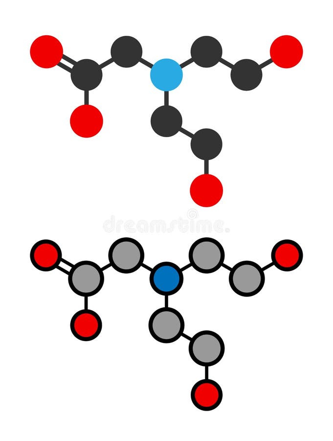Bicine Buffering Agent Molecule. 3D Rendering. Atoms are Represented As ...