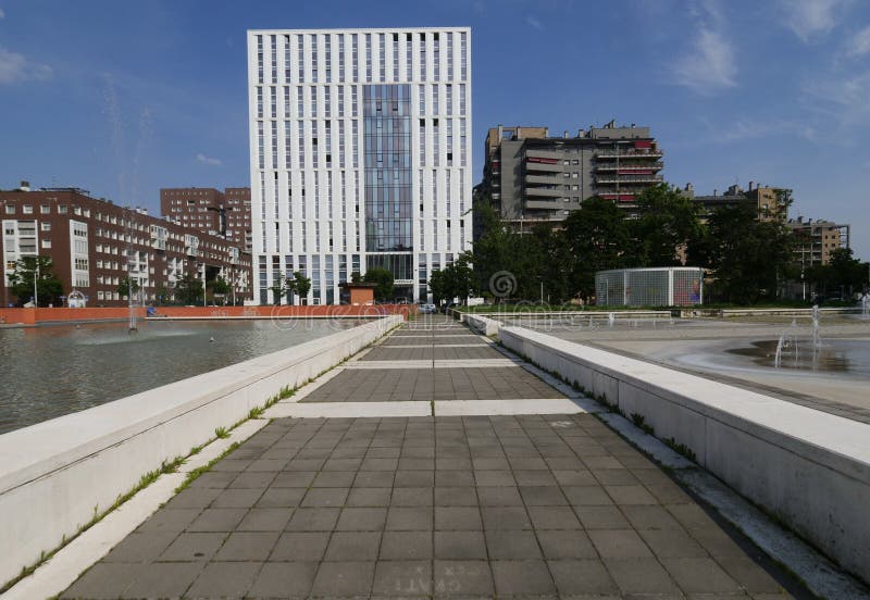 Bicocca Square in Milan, Italy Editorial Photography - Image of city ...