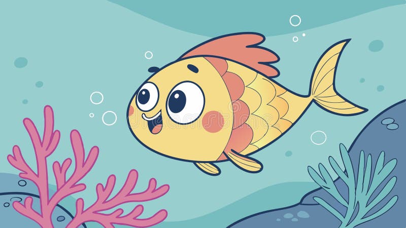 Bicolor Parrotfish Fish Shy Smiles Office Vector Stock Vector ...