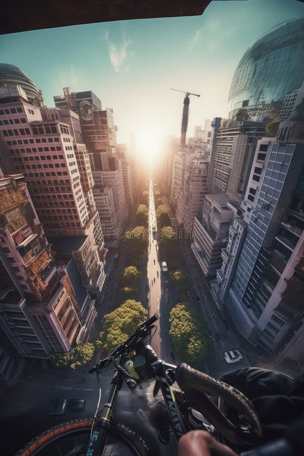 Bicycle with Anti-gravity Technology Generative AI Stock Illustration - Illustration of activity ...