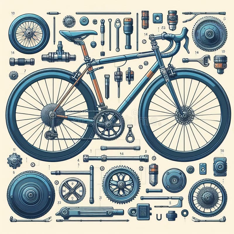 Handlebars Properties Human Powered Vehicle Stock Illustrations – 1 ...