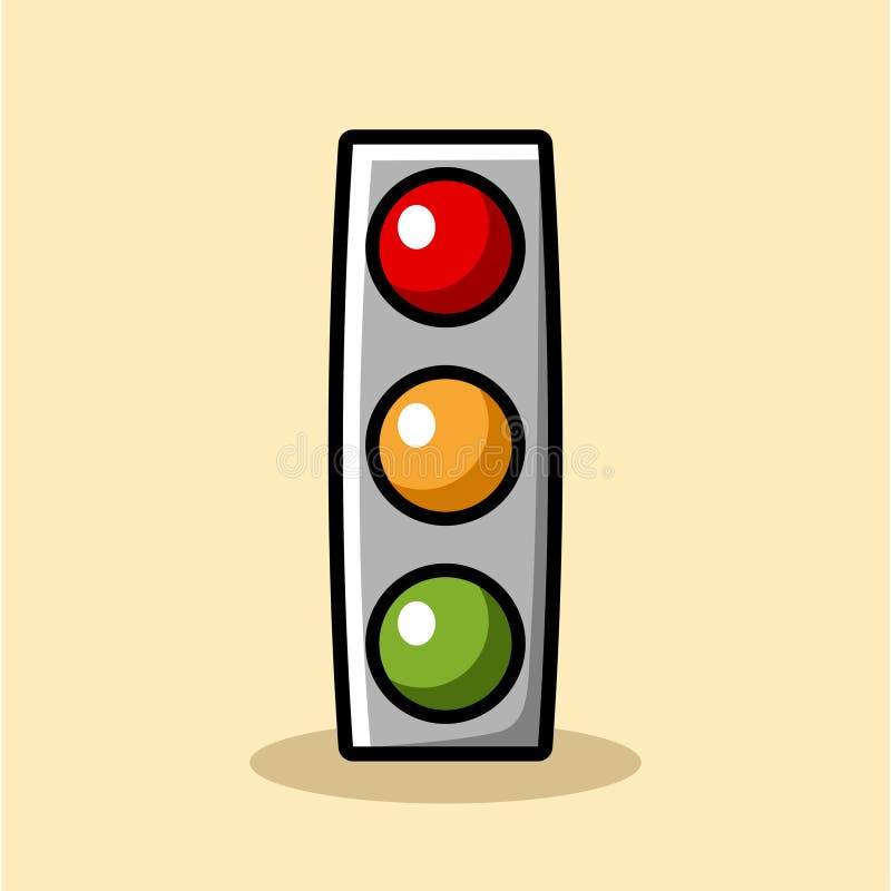 Traffic Light Classic Red Yellow Green Simple Vibrant Vector Stock ...