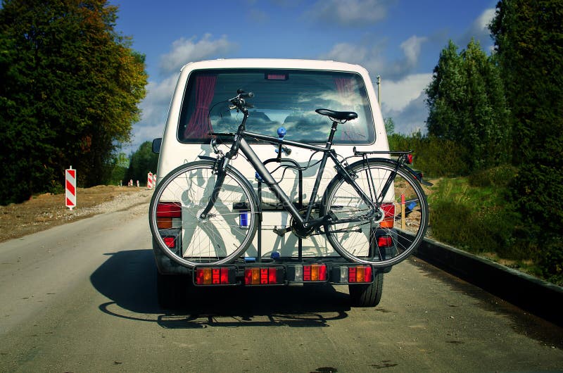 Bicycle on the Back of a Car Stock Photo - Image of bike, bicycle ...