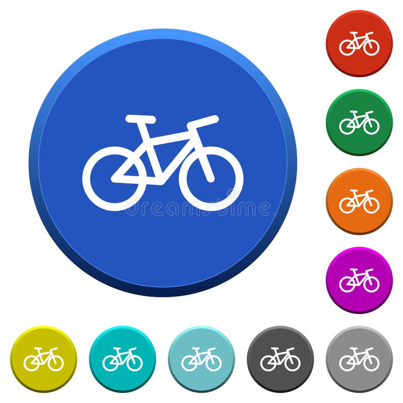 Bicycle Round Vector Retro Emblem with Bike Wheel Stock Vector ...