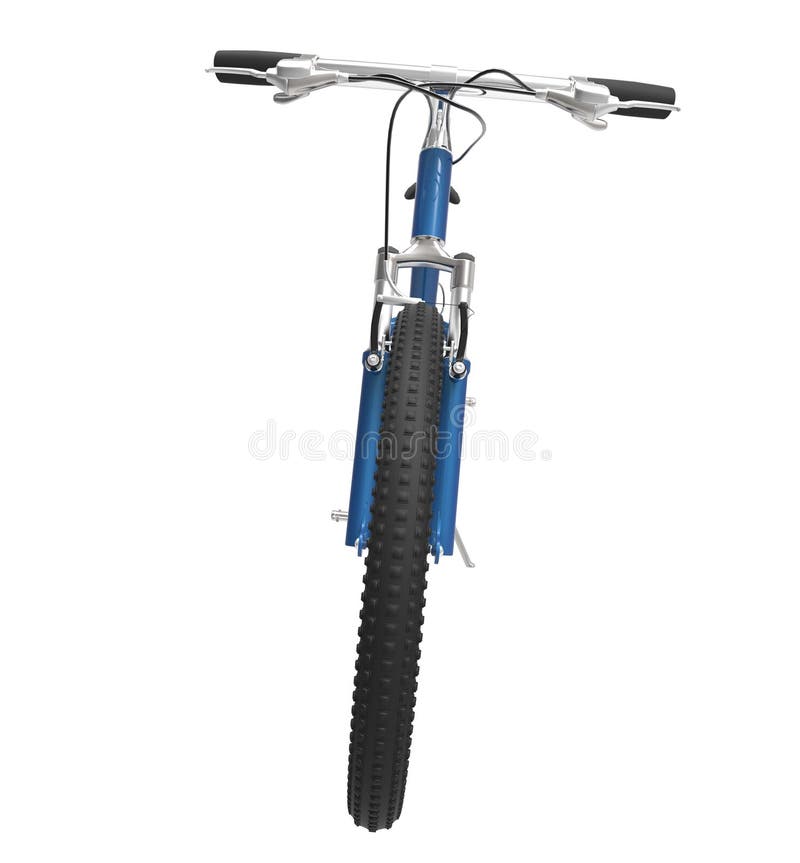 Bicycle blue - front view stock photo. Image of metal - 59001746