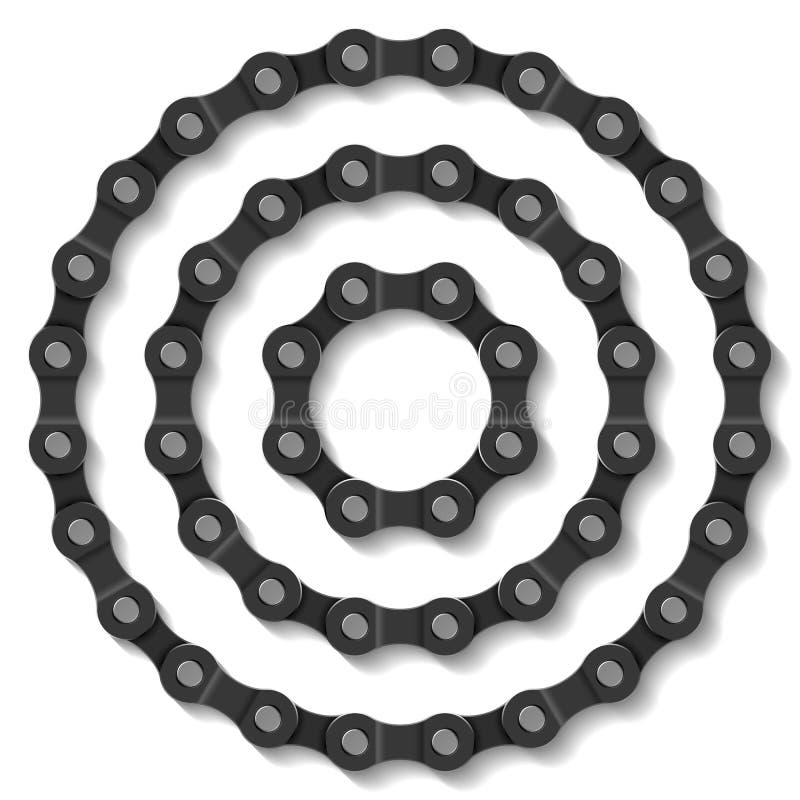 Bicycle chain stock vector. Illustration of train, ring - 22453611