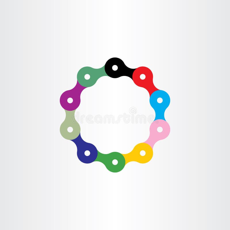 Bicycle Chain Circle Logo Vector Stock Vector - Illustration of ...