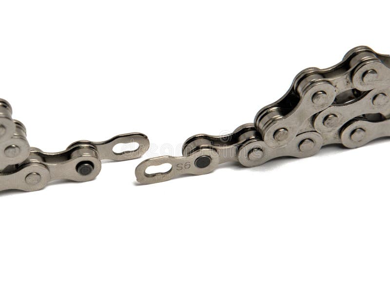 Bicycle Chain Disconnected at the Chain Master Link (connector Pin ...