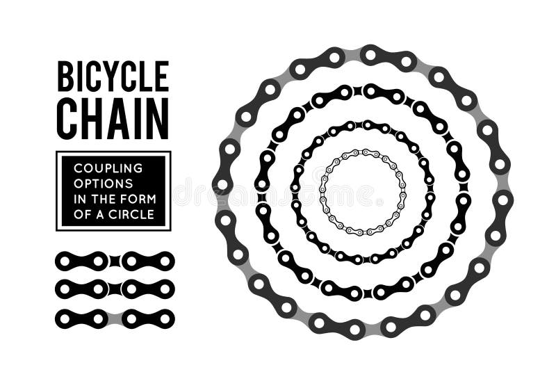 Bicycle Chain In The Form Of A 3D Design Stock Vector Colourbox ...