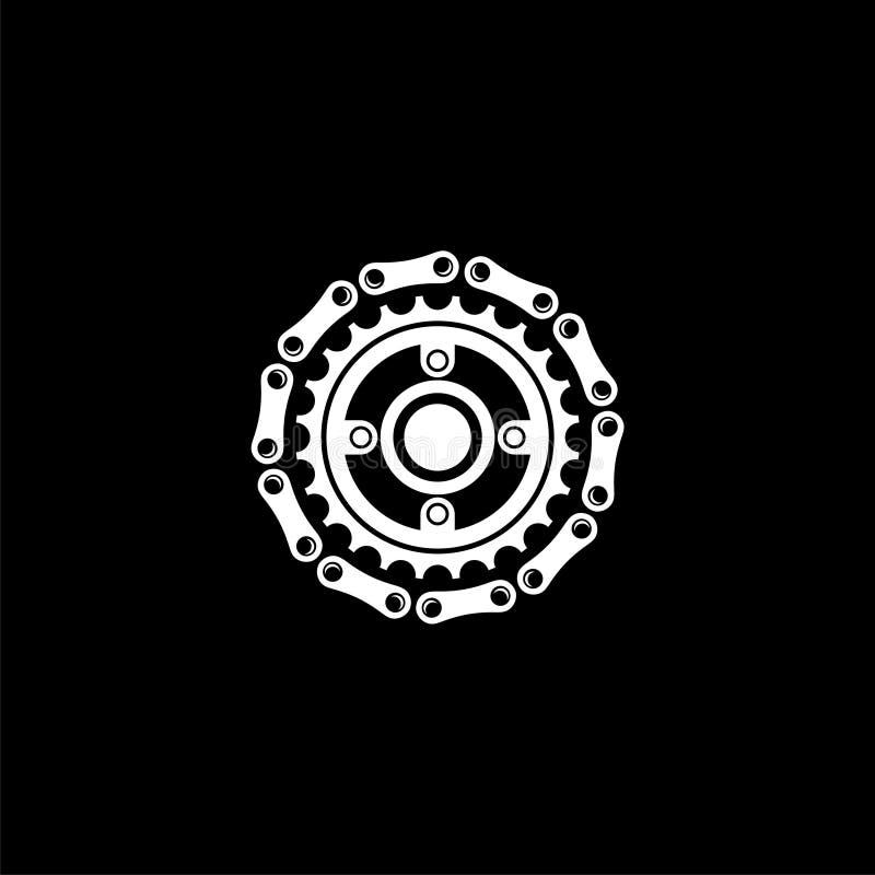 Bicycle Chain and Gear Vector Logo Design Stock Vector - Illustration ...
