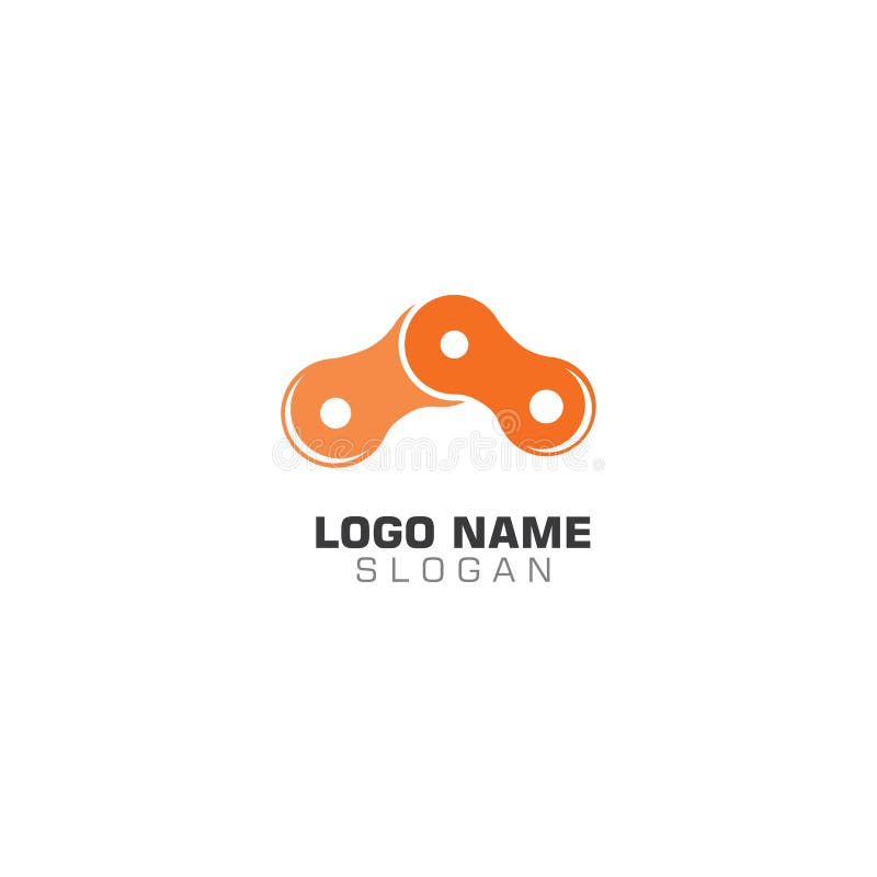 Bicycle Chain Link Logo Creative Design Template Stock Illustration ...