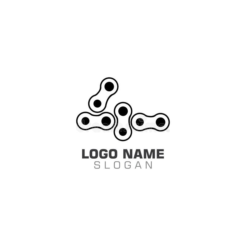 Bicycle Chain Link Logo Creative Design Template Stock Illustration ...