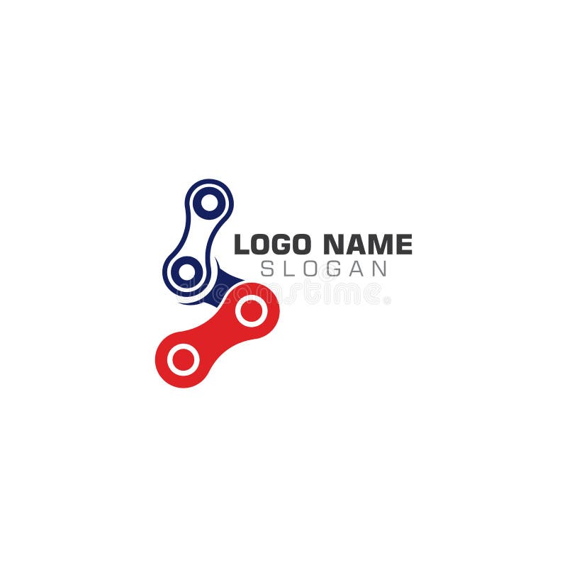 Bicycle Chain Link Logo Creative Design Template Stock Illustration ...