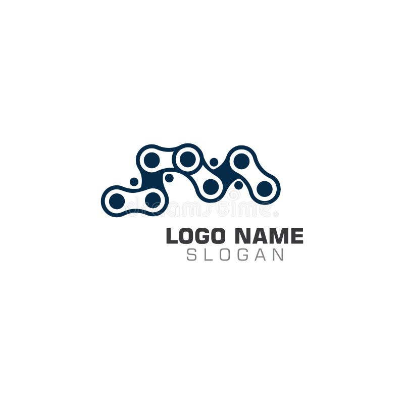 Bicycle Chain Link Logo Creative Design Template Stock Illustration ...