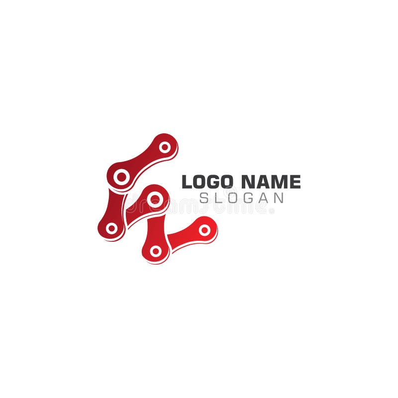 Bicycle Chain Link Logo Creative Design Template Stock Illustration ...