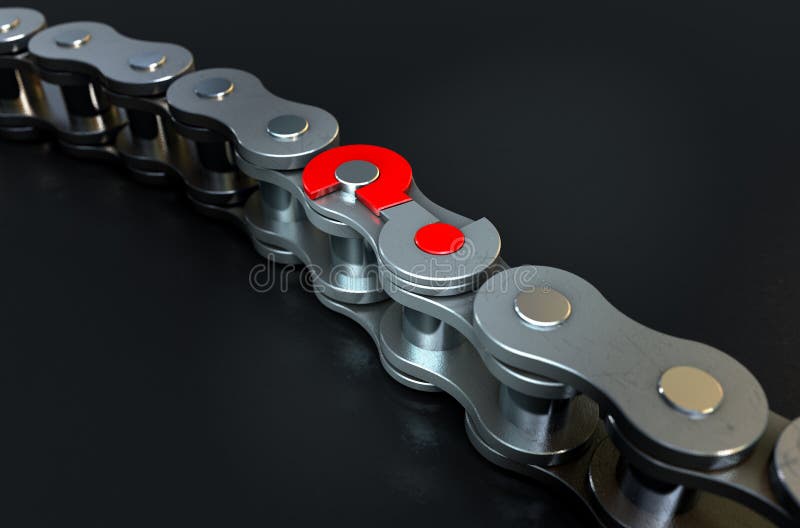 Chain Missing Link Question Mark Stock Image - Image of metal ...
