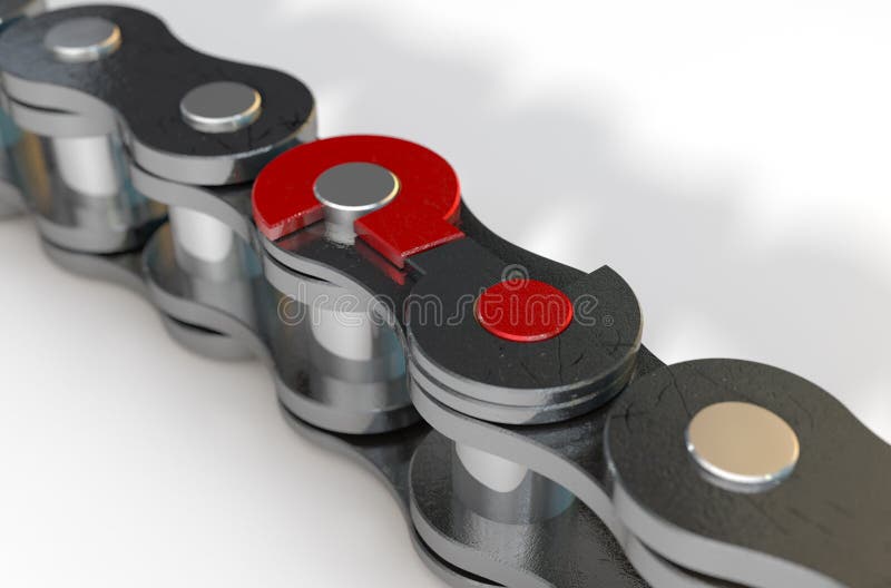 Chain Missing Link Question Mark Stock Image - Image of metal ...