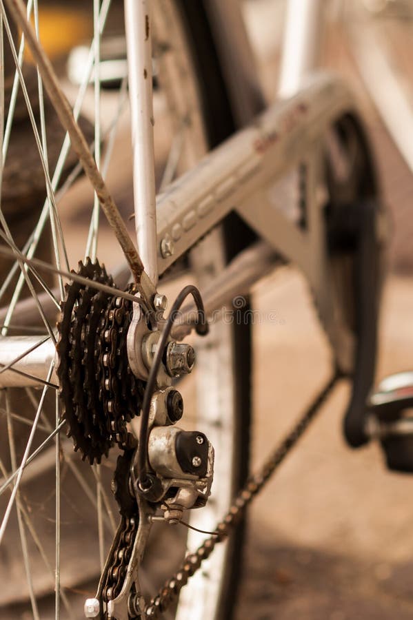 Bicycle. Chain and Rear Gear. Stock Image - Image of equipment ...