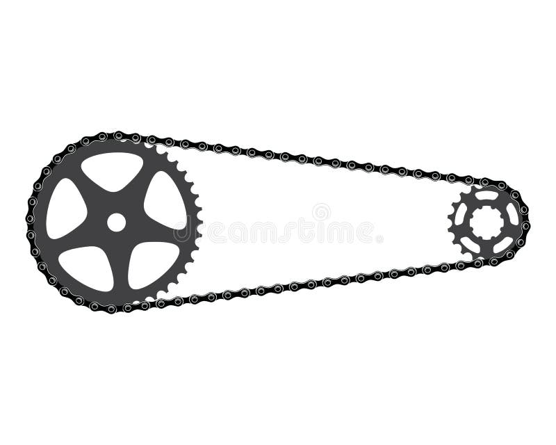 Bicycle chain stock vector. Illustration of star, group - 232929998