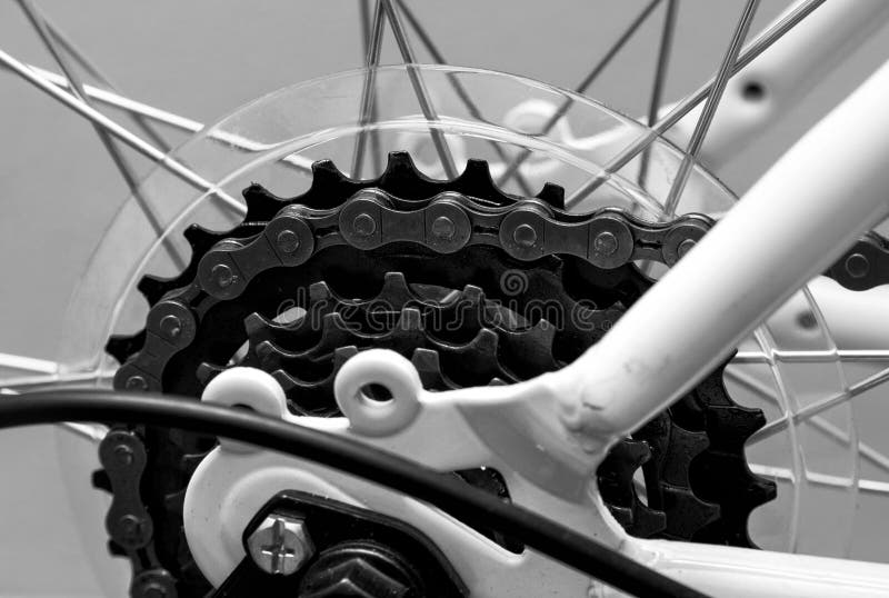Bicycle Chain System Closeup Stock Photo - Image of chrome, brake ...