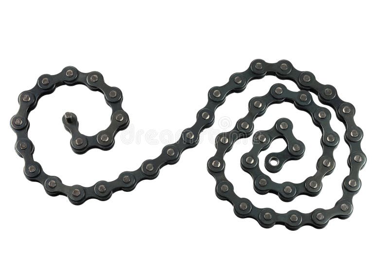 Bicycle Chain with Pedals Front View Stock Illustration - Illustration ...
