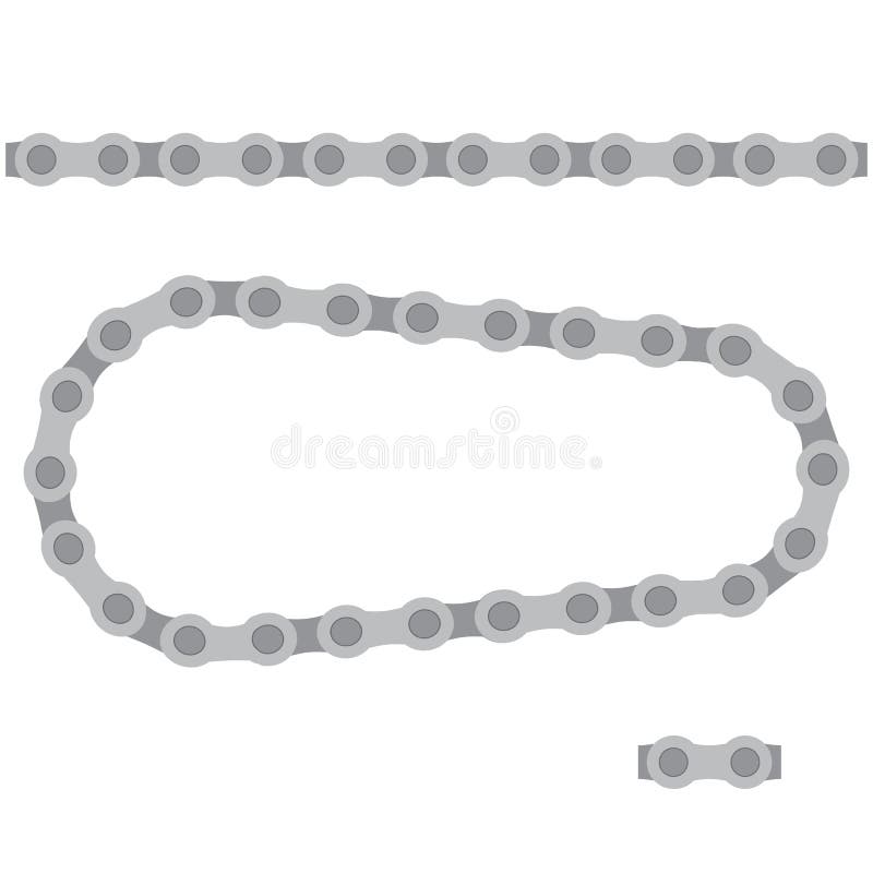 Bicycle Chain Part Vector Illustration On White Background Stock Vector ...