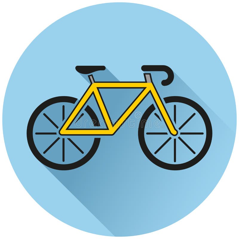 Bicycle Circle Blue Icon Concept Stock Vector - Illustration of bicycle ...
