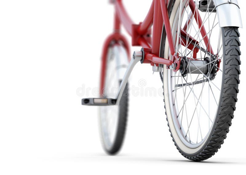Bicycle Close-up Back Angle View Stock Illustration - Illustration of ...