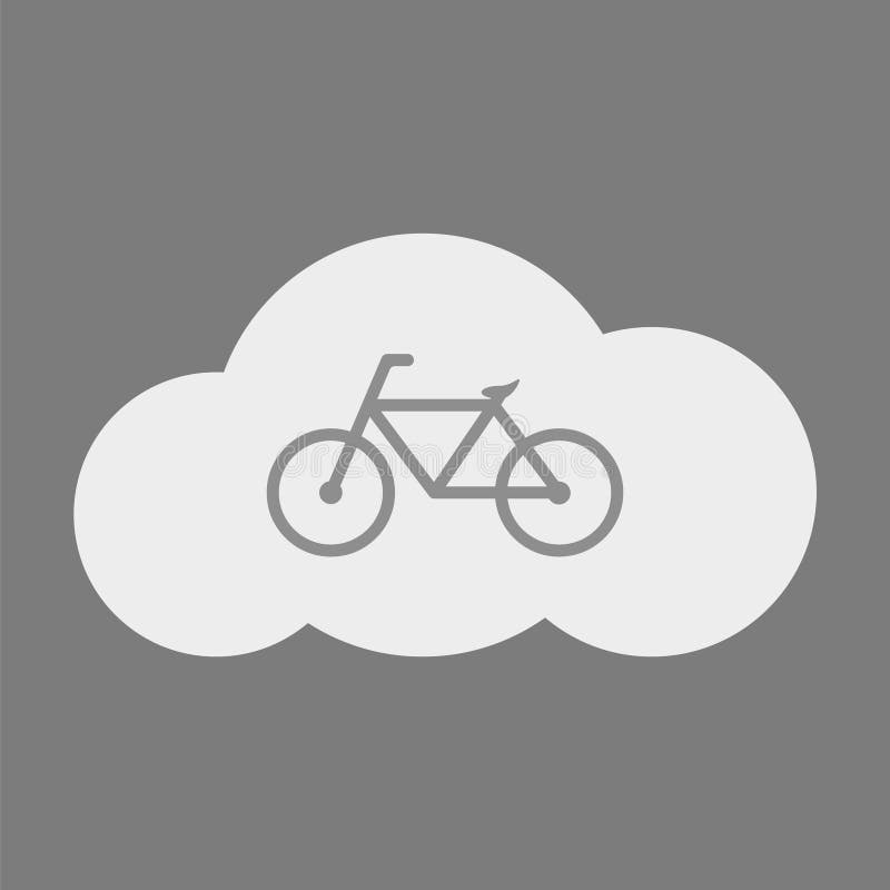 Bicycle in the Cloud Vector. Cloud and Bicycle. Cloud Storage Icon ...