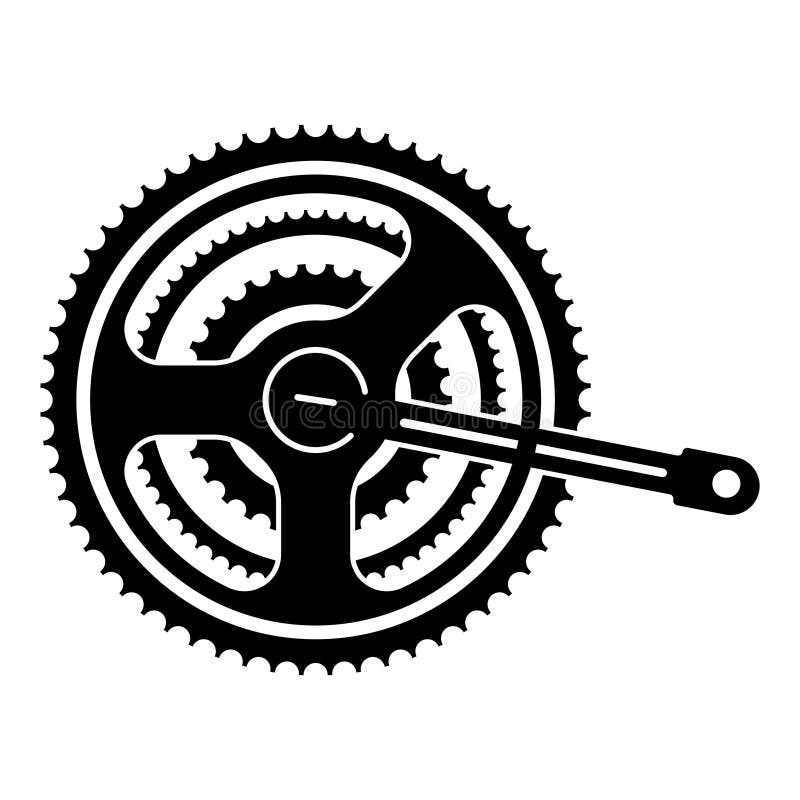Bicycle Cogwheel Sprocket Crankset Icon Stock Vector - Illustration of ...