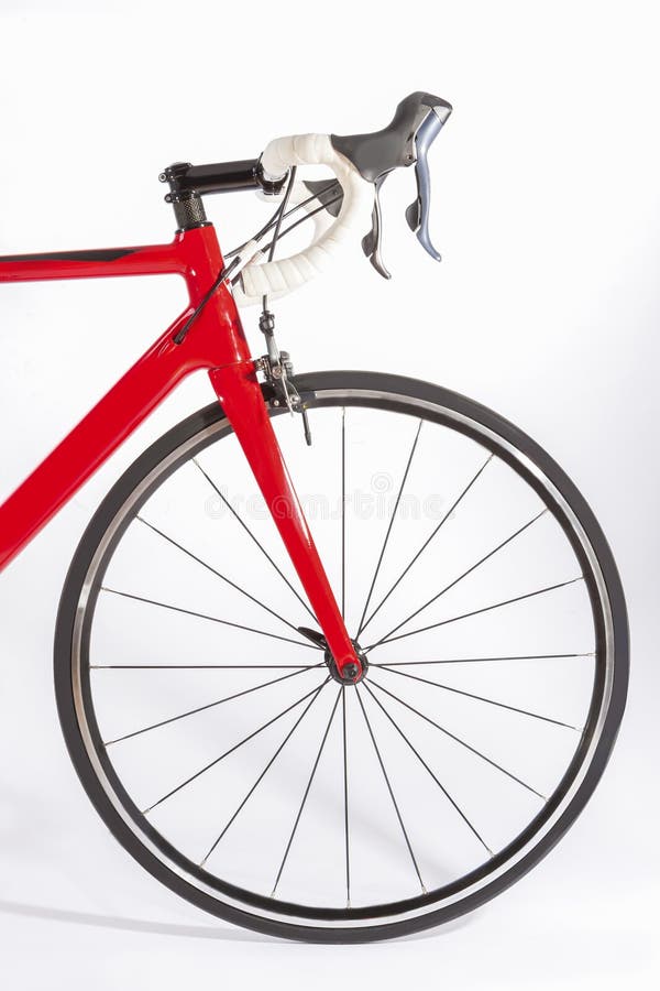 Bicycle Concept. Partial View of Front Part of Professional Road Stock ...