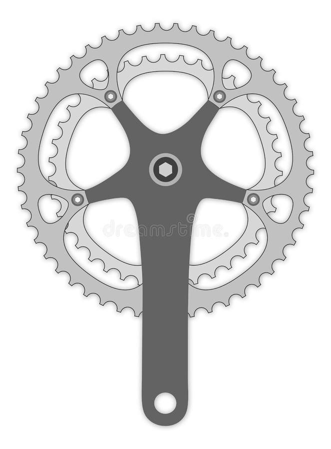Bicycle crank stock vector. Illustration of chain, gear - 9991107